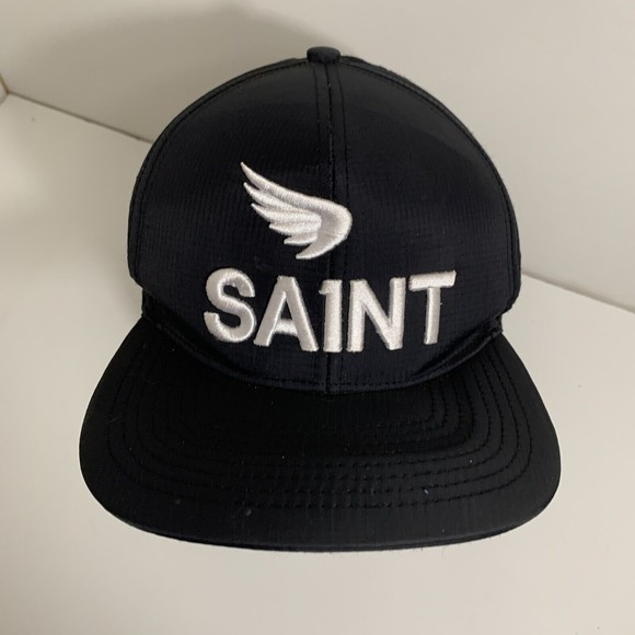Saint | Accessories | Saint Brand 3d Logo Moto Black Mesh Trucker ...
